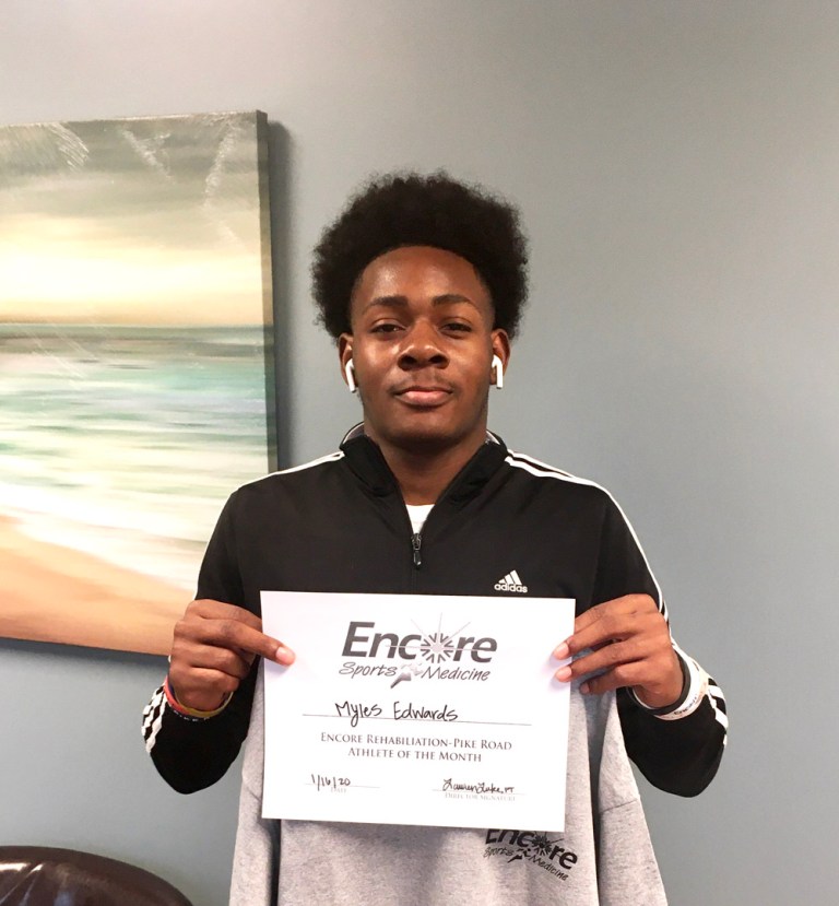 Myles Edwards is Athlete of the Month for Encore Rehabilitation-Pike ...
